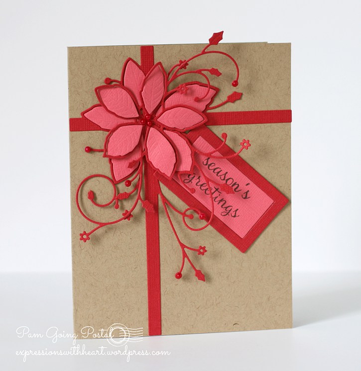 Memory Box NEW Gift Wrapped Poinsettia two ways…