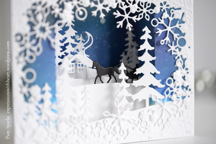 Memory Box Sleighing in a Winter Wonderland Bridge Fold Card…