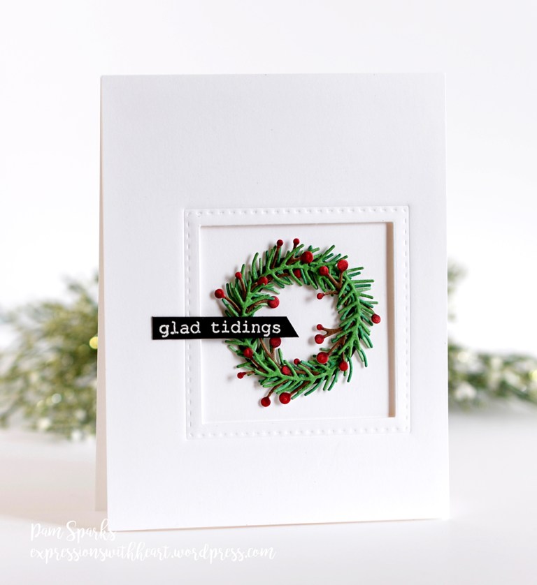 Memory Box Pine Wreath and Snowberry Sprigs Card, Meadowtree Frame and ...