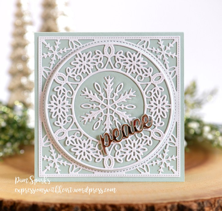 Memory Box Holiday Lamp Post Frame and Pinpoint Snowflake Circle Frame ...