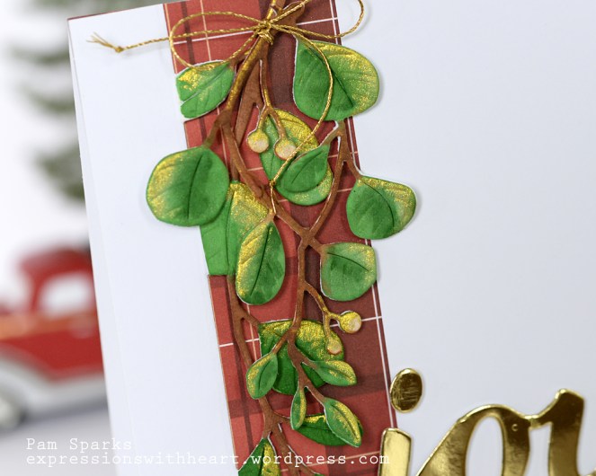poppystamps Mistletoe Side Strips and Holiday Mistletoe Card…