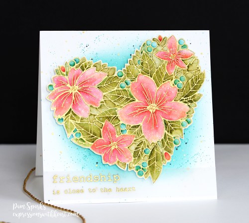 Memory Box Friendship Floral Heart Card…