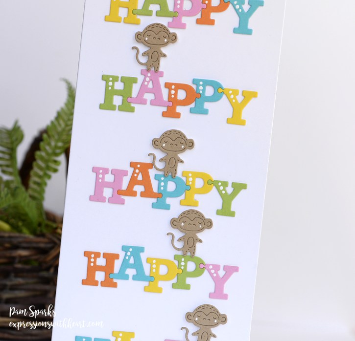 Memory Box Happy Puzzle Letters and poppystamps Whittle Monkey Birthday ...
