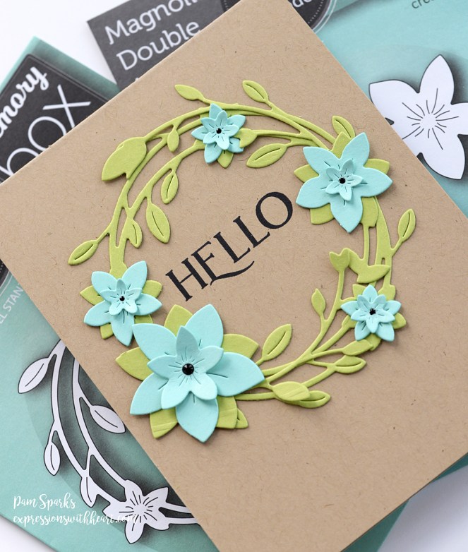 Memory Box Magnolia Wreath and Magnolia Double Arch