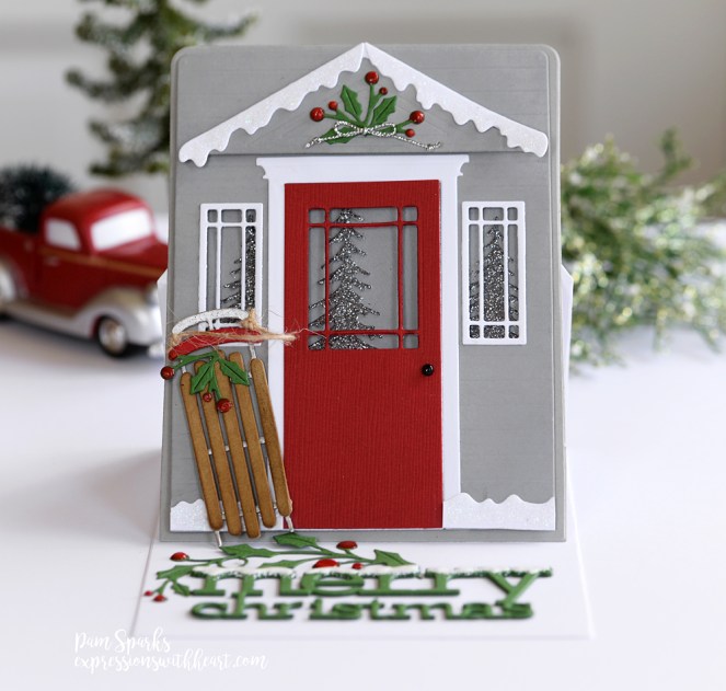 poppystamps Winter Porch Pop Up Easel Card…