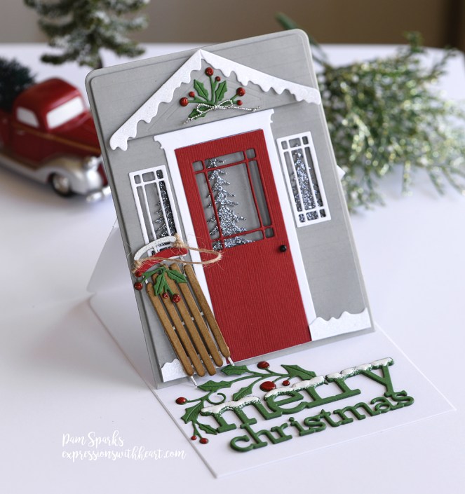 poppystamps Winter Porch Pop Up Easel Card…