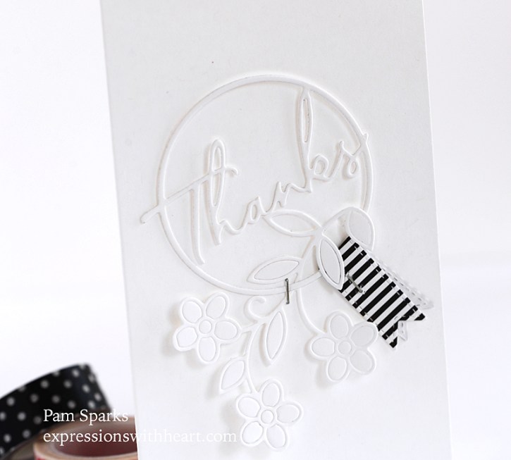 Memory Box Eucalyptus Collage and Thanks Cursive Script Circle Cards…