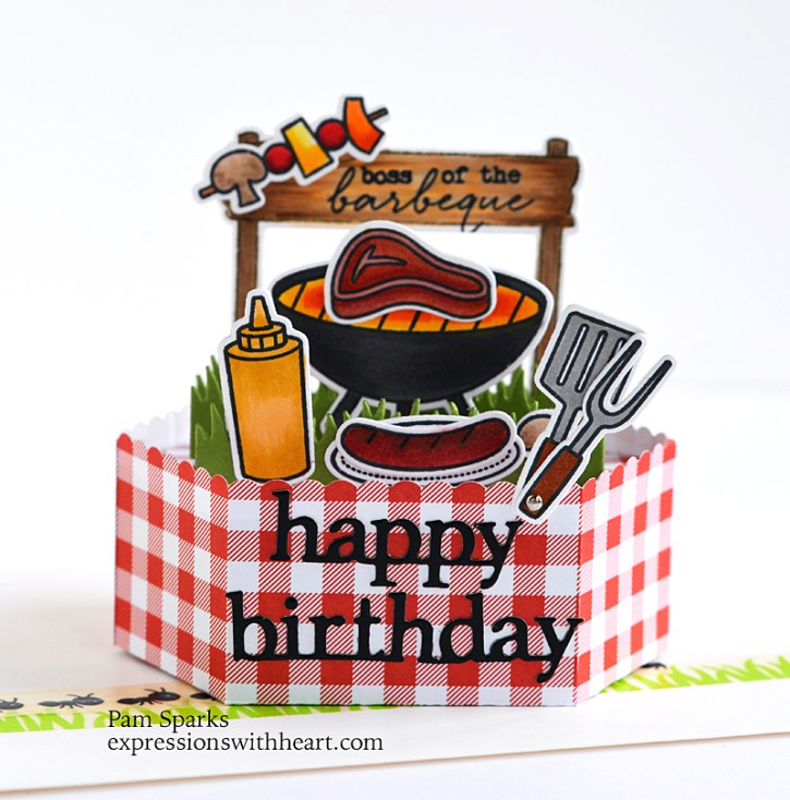 BBQ Platform Pop up Birthday Card…