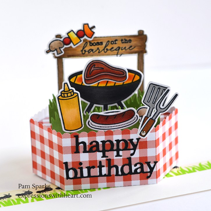 BBQ Platform Pop up Birthday Card…