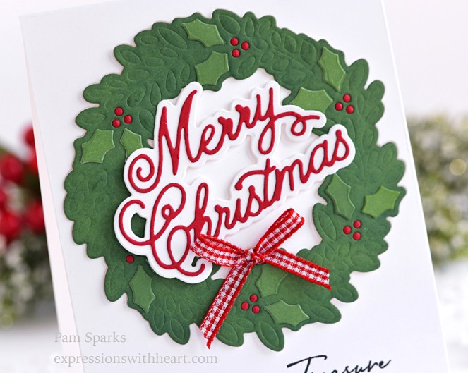 Merry Christmas in July, Holly Wreath Card and Tutorial
