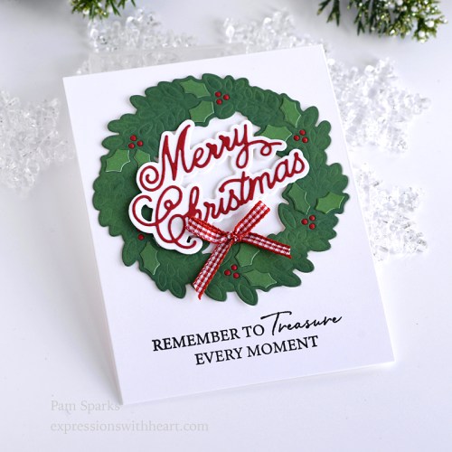 Merry Christmas in July, Holly Wreath Card and Tutorial