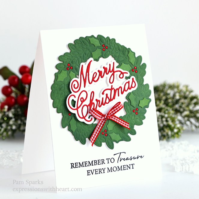 Merry Christmas in July, Holly Wreath Card and Tutorial