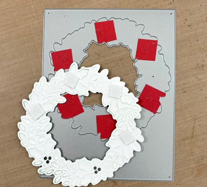 Merry Christmas in July, Holly Wreath Card and Tutorial