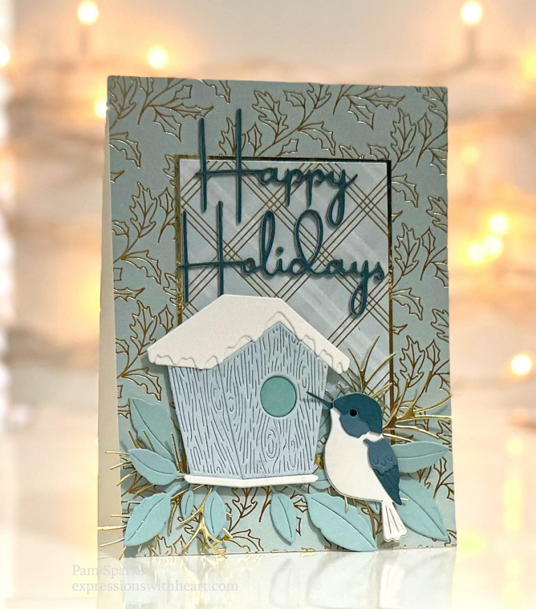 Memory Box Woodgrain Bird House, Layered Hummingbird, Happy Holidays ...