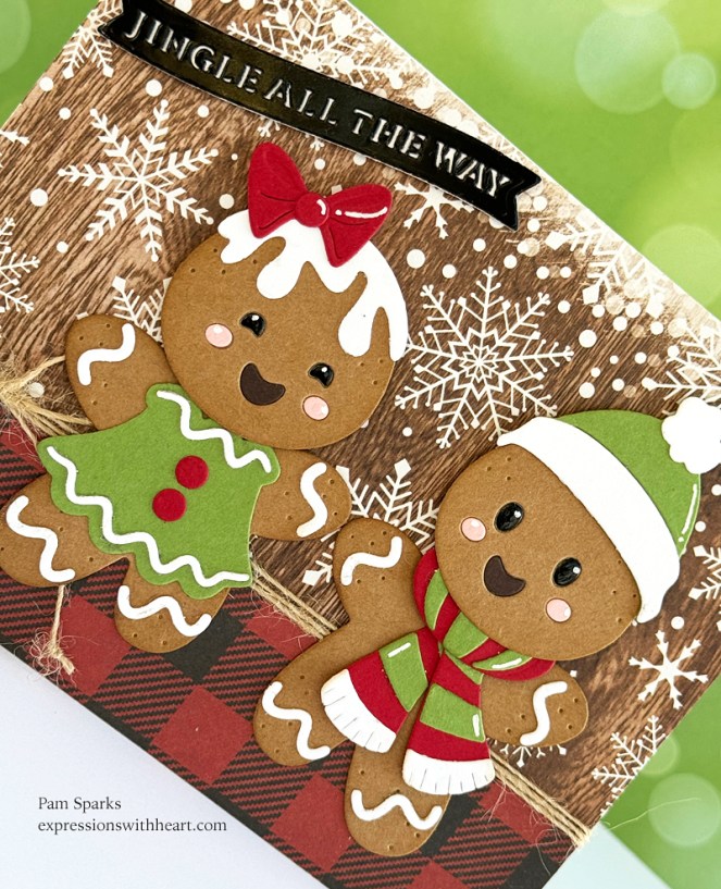 Spellbinders Dancin’ Gingerbread Card and Two Layered Joy Tree Stencil ...