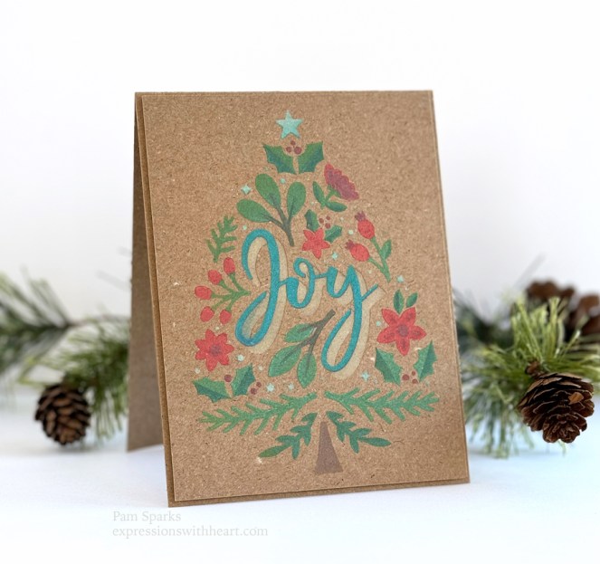 Spellbinders Dancin’ Gingerbread Card and Two Layered Joy Tree Stencil ...