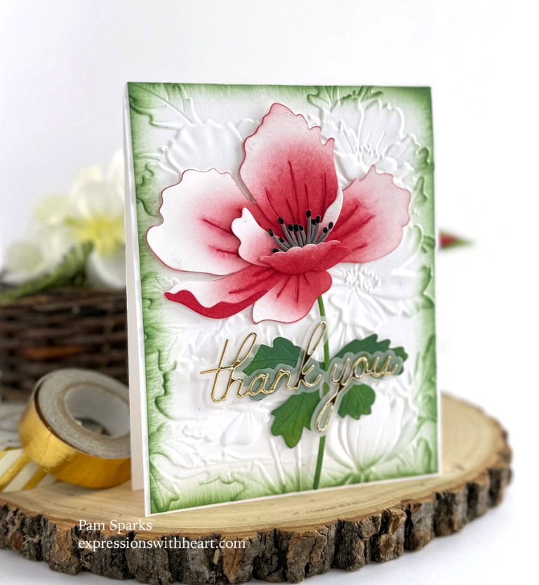 Memory Box Card…Graceful Anemone Thank You