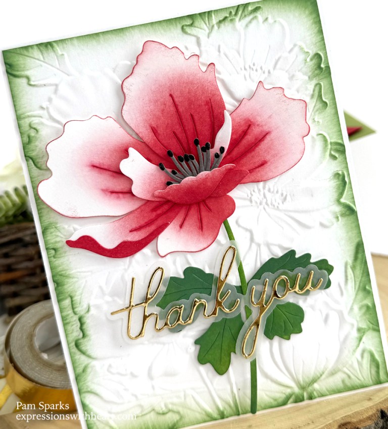 Memory Box Card…Graceful Anemone Thank You