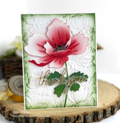 Memory Box Card…Graceful Anemone Thank You