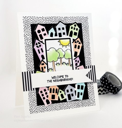 Simon Says Stamp House Border Frame and Doodlebug Designs Happy Home Card…
