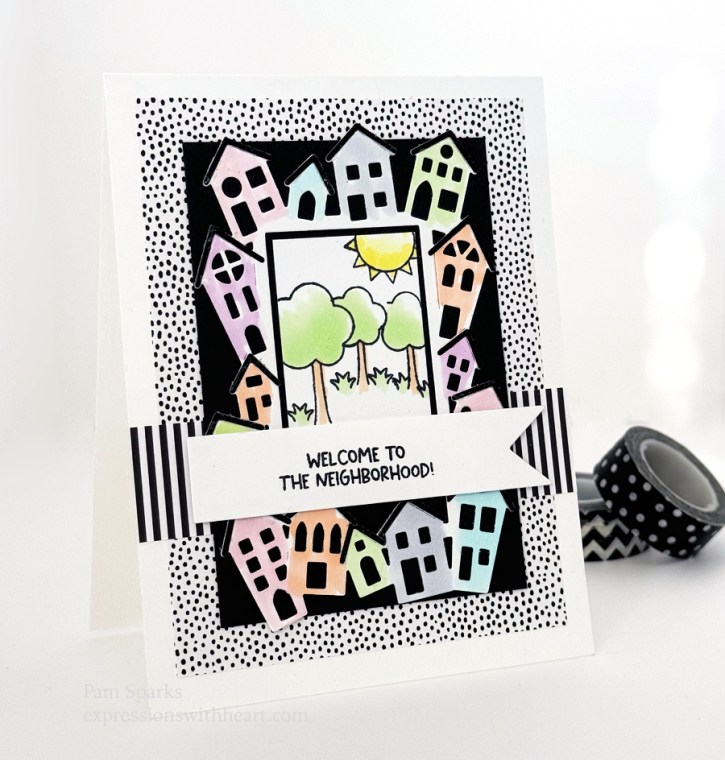 Simon Says Stamp House Border Frame and Doodlebug Designs Happy Home Card…