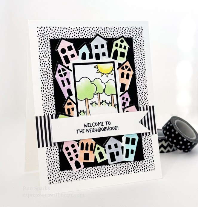 Simon Says Stamp House Border Frame and Doodlebug Designs Happy Home Card…