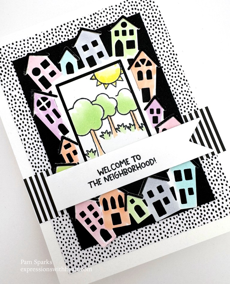 Simon Says Stamp House Border Frame and Doodlebug Designs Happy Home Card…