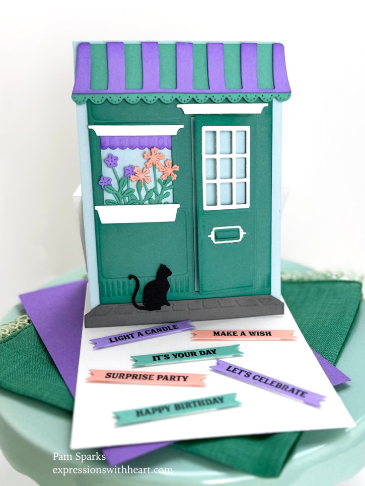poppystamps Corner Shoppe Pop Up Easel Set Card…