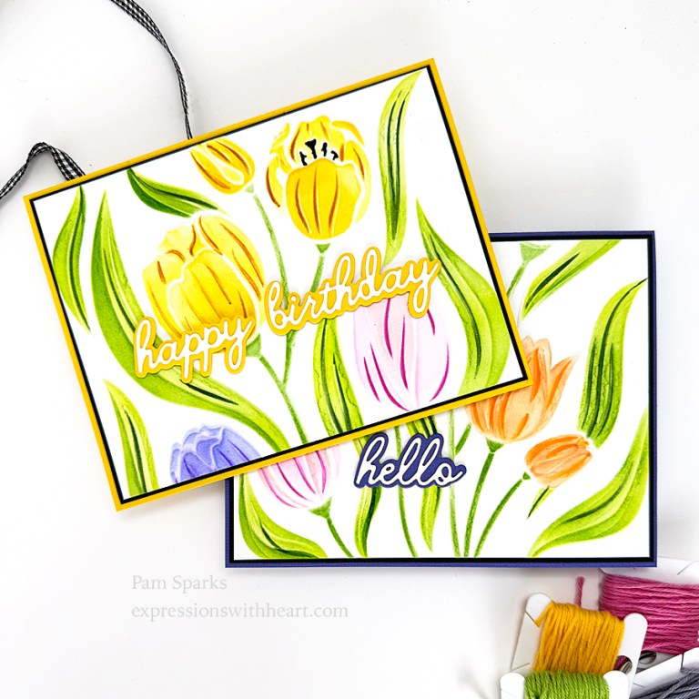 Spellbinders Twirling Tulips Collection Cards…